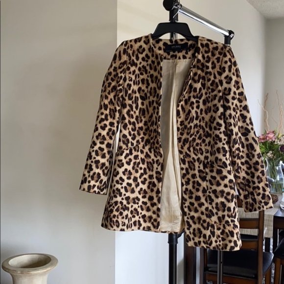 ZARA COLLECTION | Jackets & Coats | Zara Leopard Animal Print Blazer ...